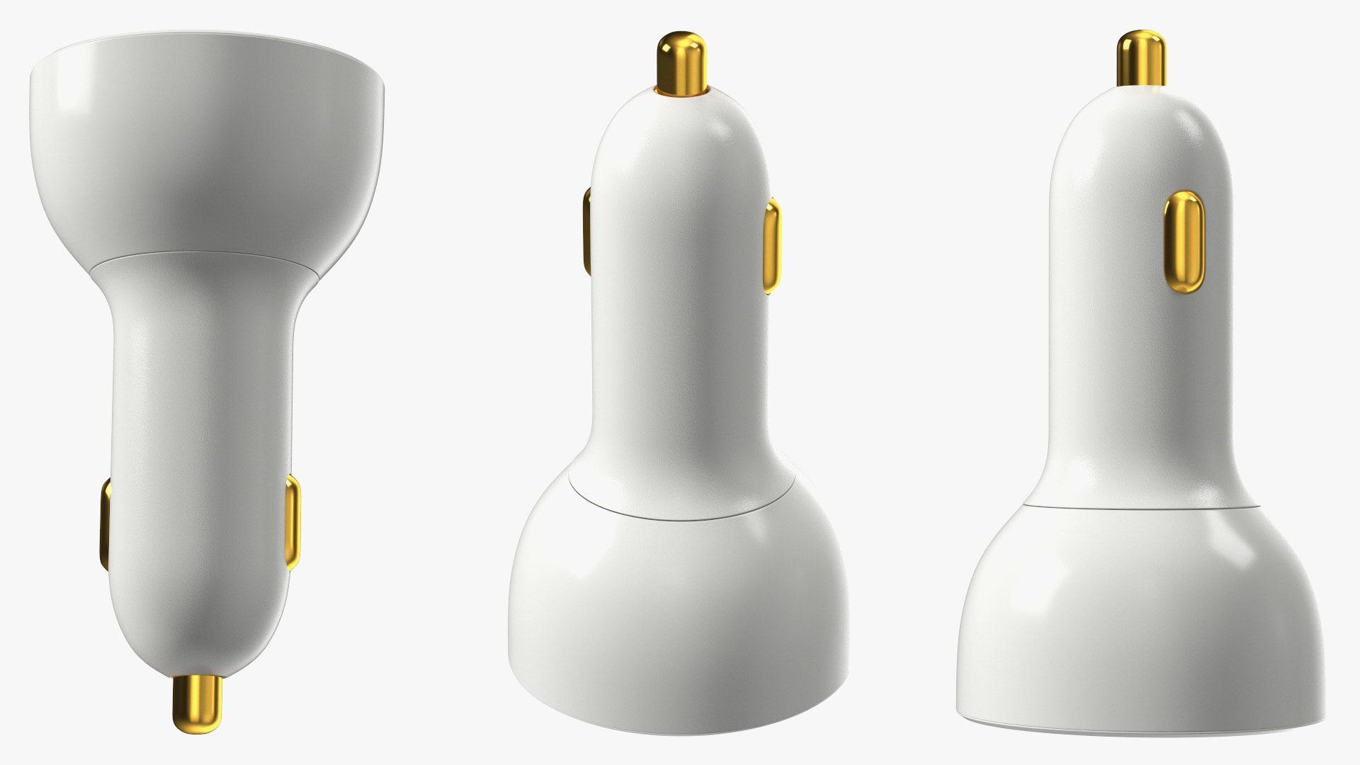3D White USB Type C Car Charger - TurboSquid 2162306