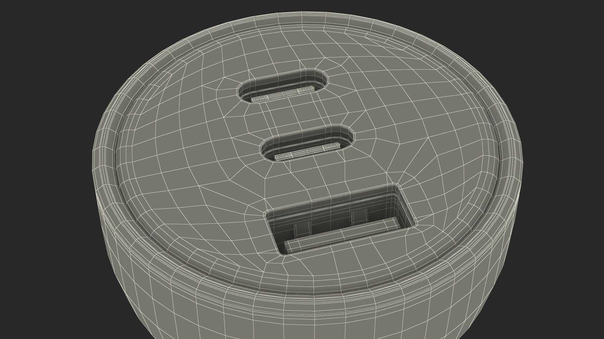 3D White USB Type C Car Charger - TurboSquid 2162306