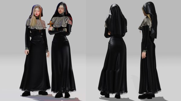 3D Nun Models | TurboSquid