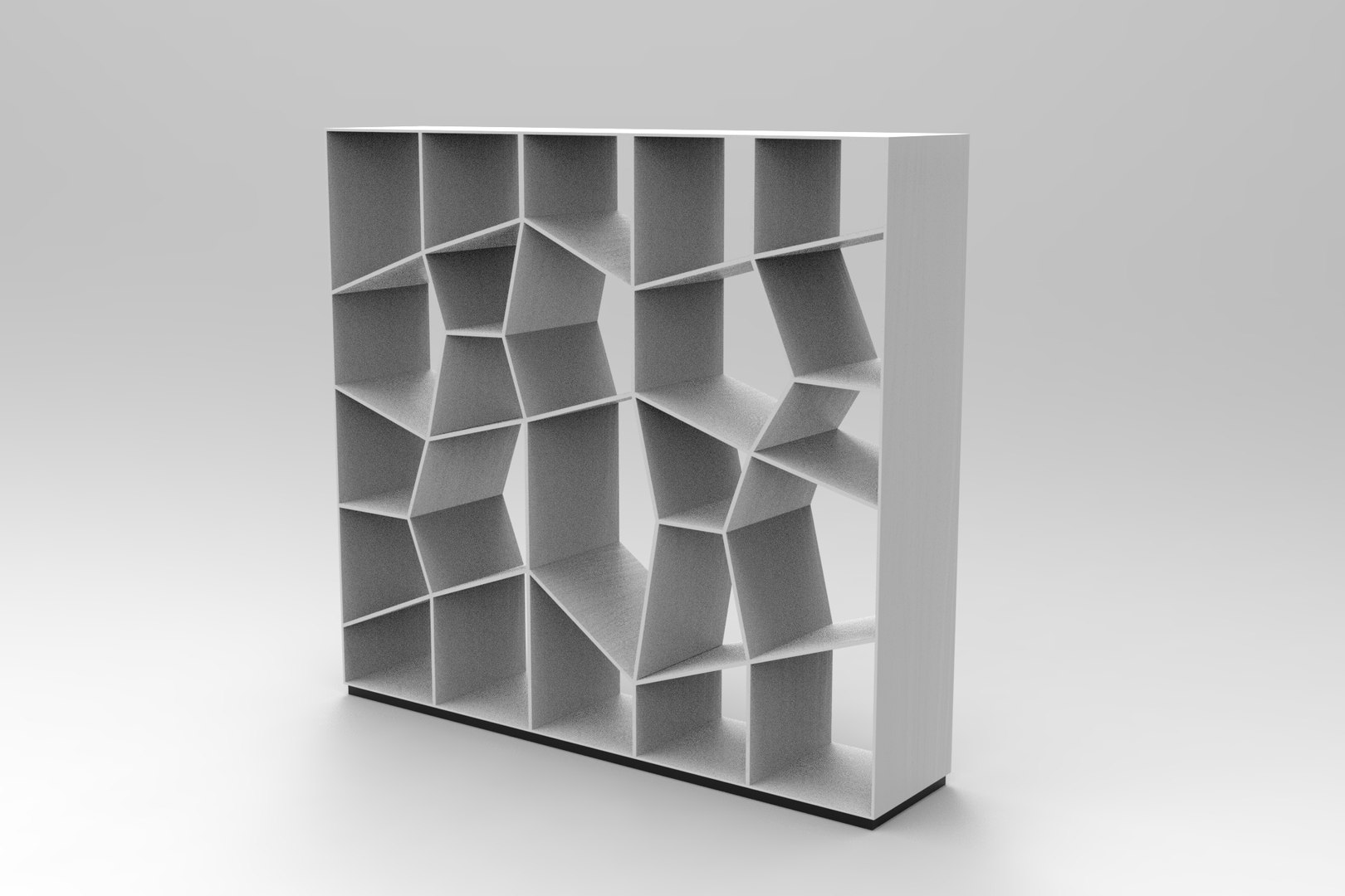 3D Pattern Bookcase - TurboSquid 1815487