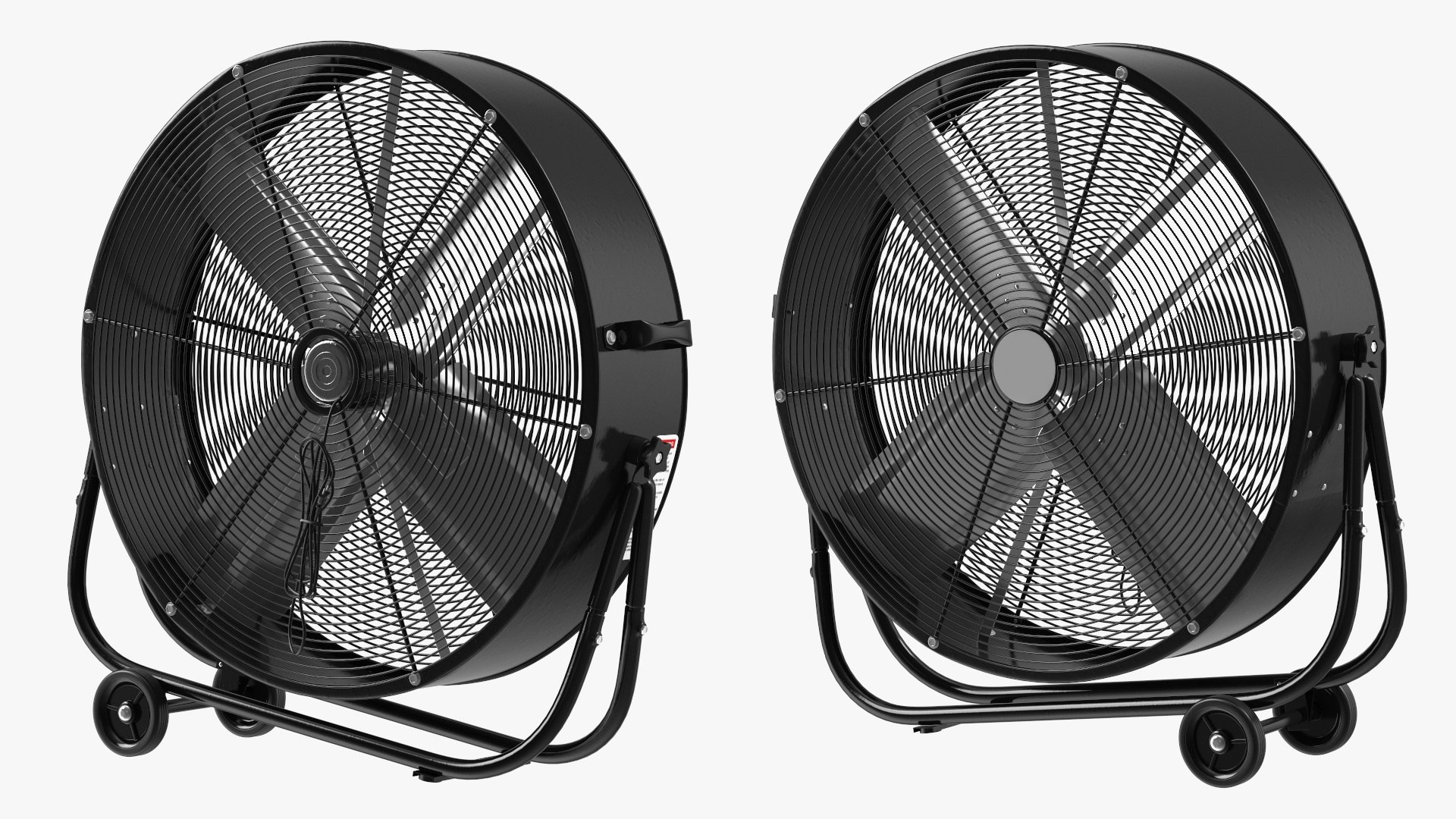 3D Industrial Floor Fan With Wheels - TurboSquid 2236998