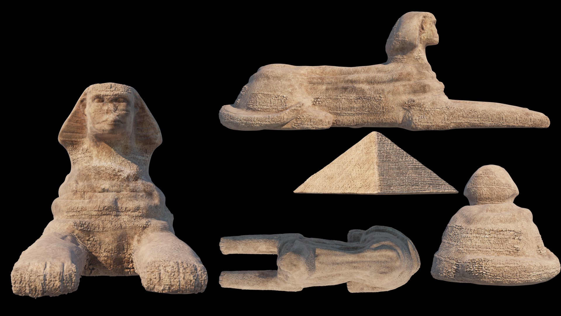 Great Sphinx Pyramid 3D Model - TurboSquid 1283314