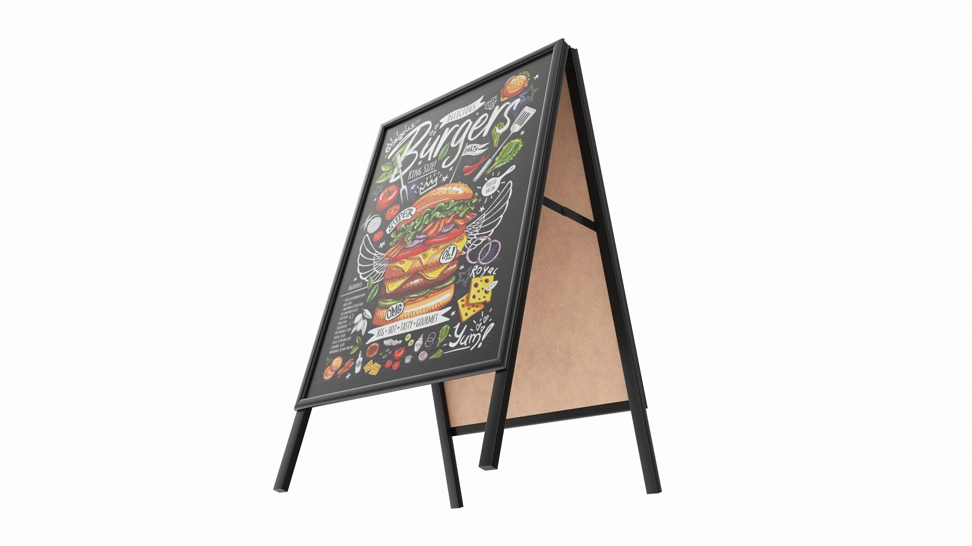 3D Model Dual Pavement Sign Poster - TurboSquid 2224822