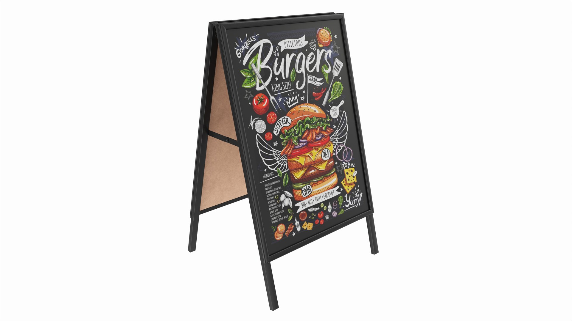 3D Model Dual Pavement Sign Poster - TurboSquid 2224822
