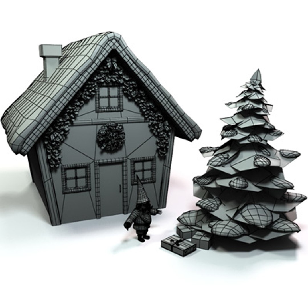 3d Model Home Santa Claus