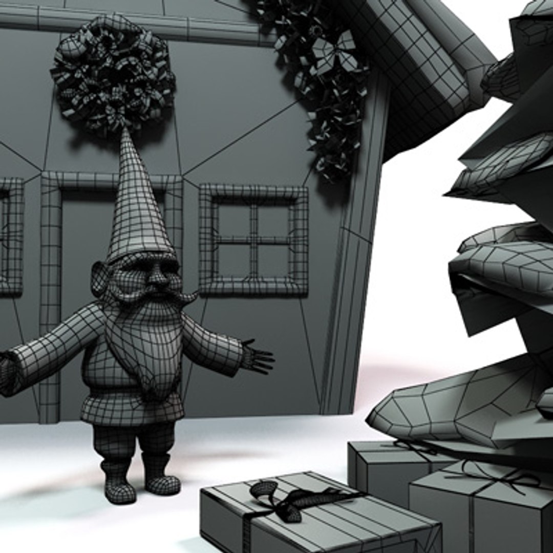 3d Model Home Santa Claus