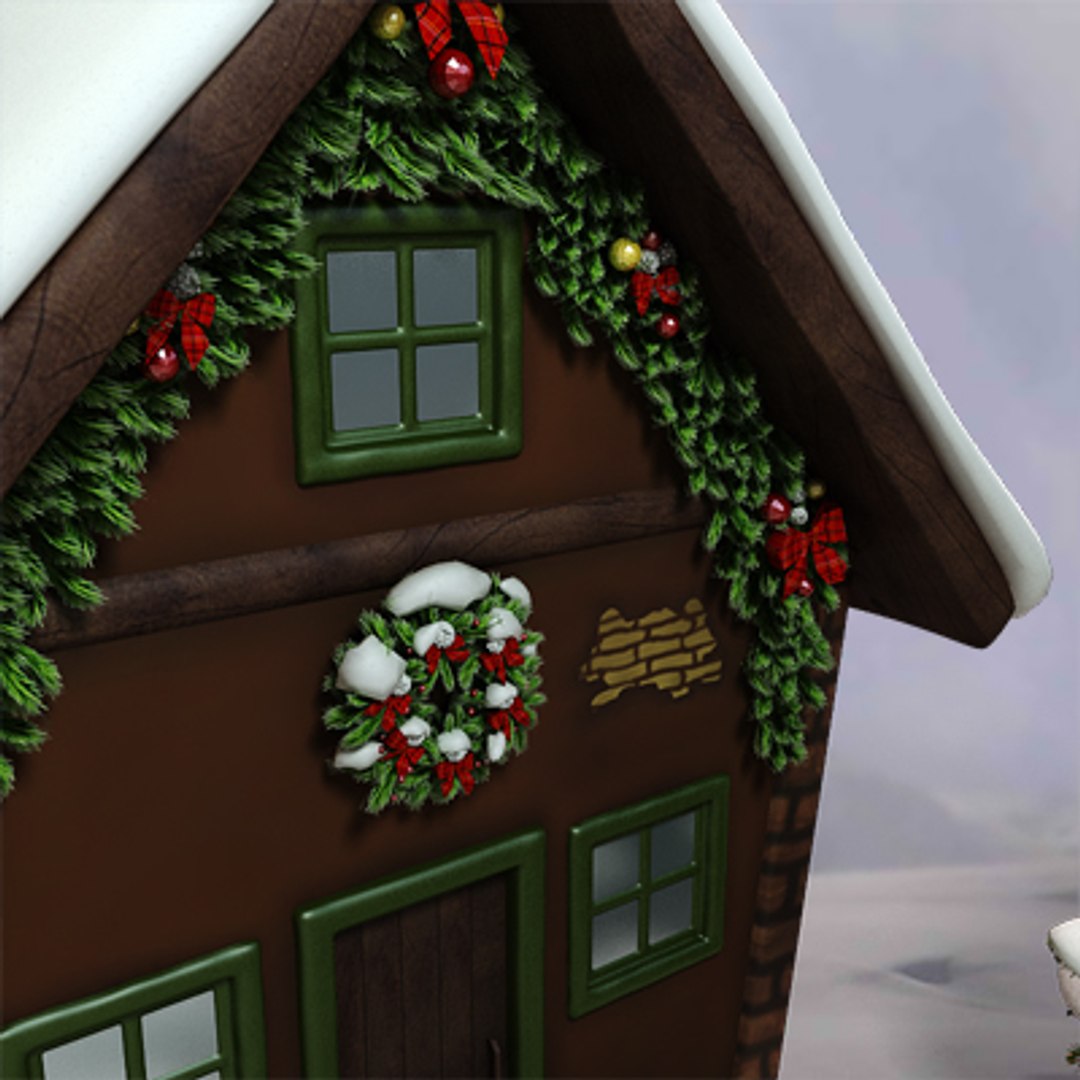 3d Model Home Santa Claus
