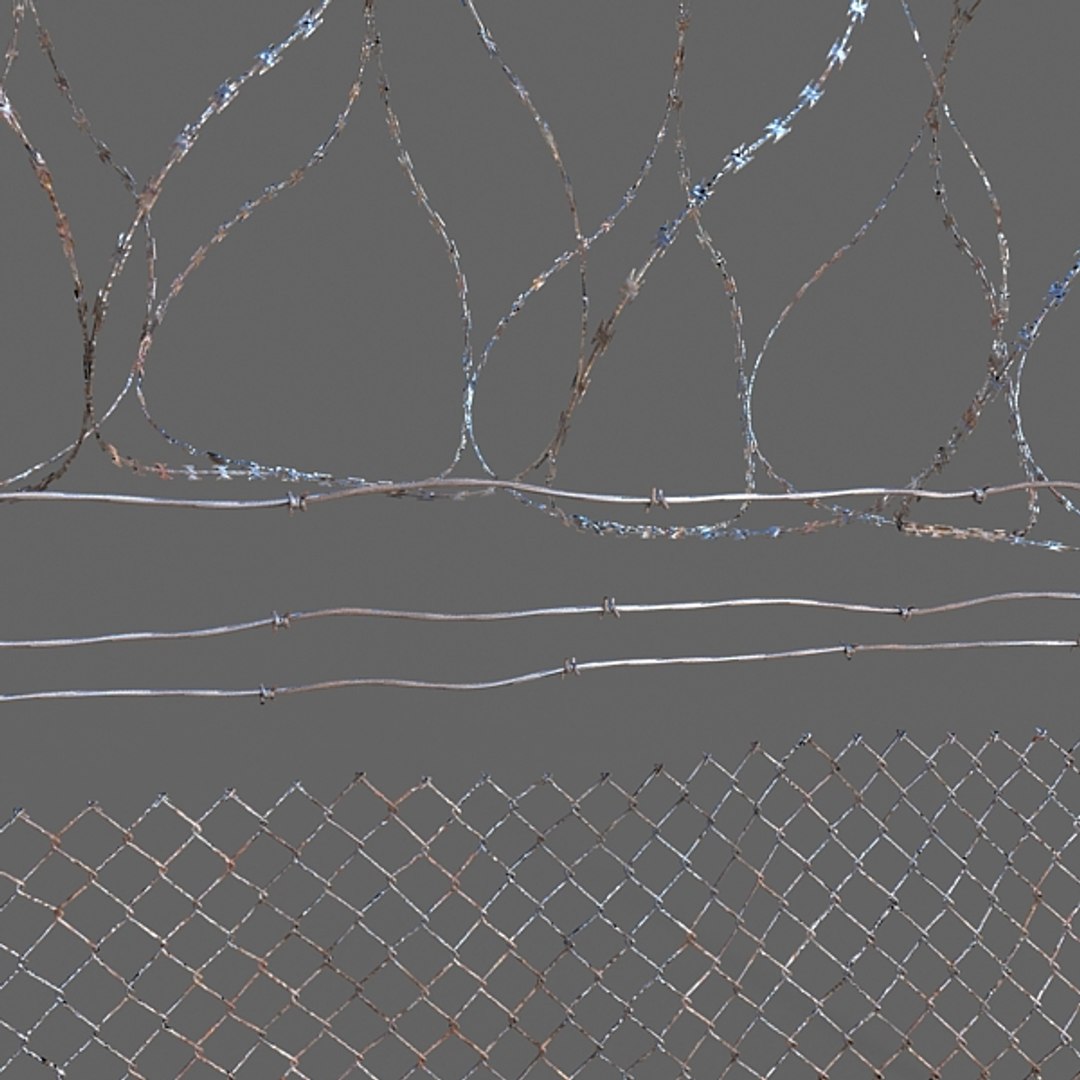3d Barb Wires Model