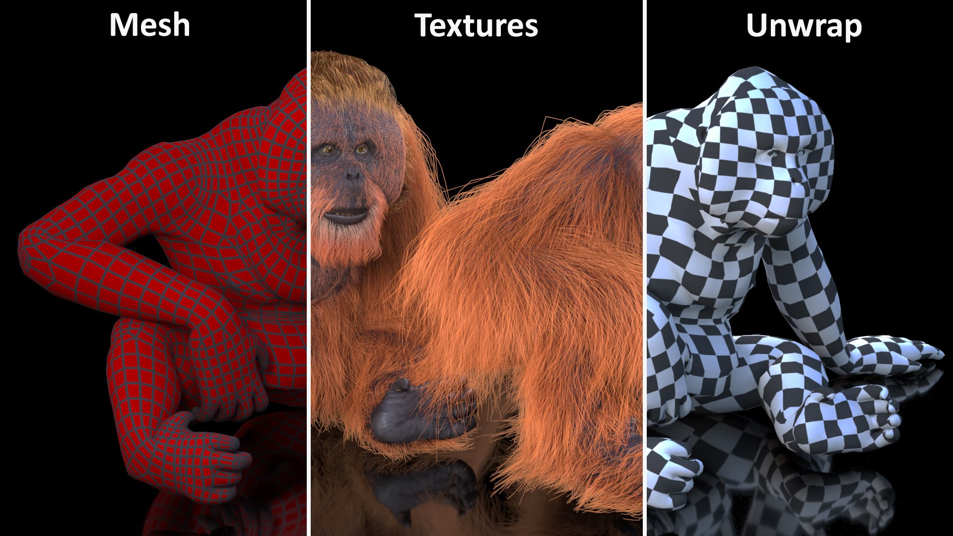 Tired Sitting Orangutan Fur 3D model - TurboSquid 1985287