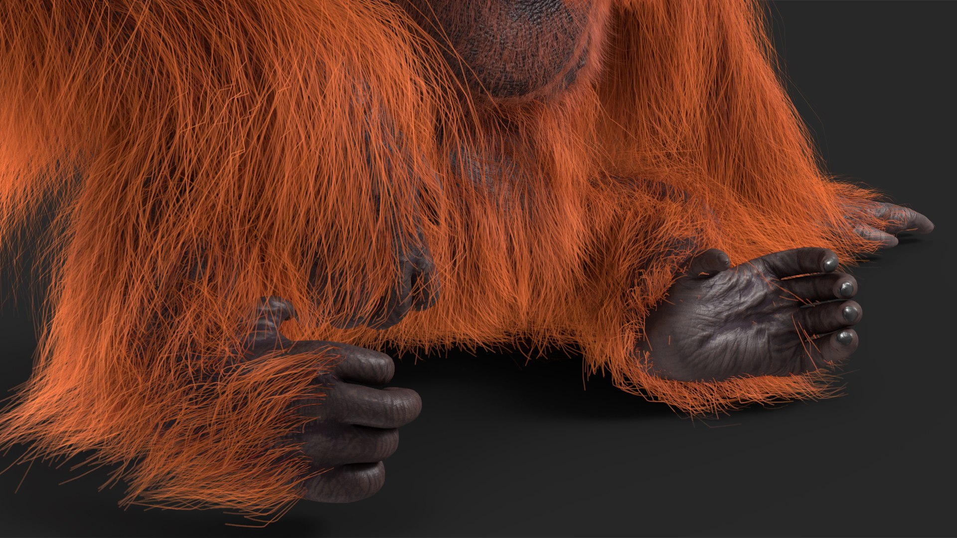 Tired Sitting Orangutan Fur 3D model - TurboSquid 1985287