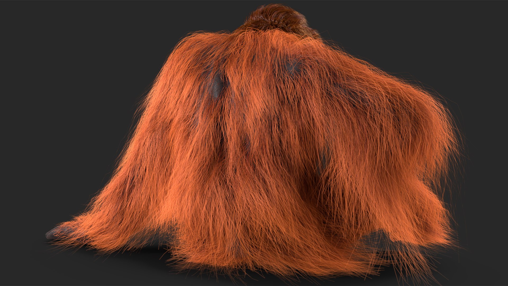 Tired Sitting Orangutan Fur 3D model - TurboSquid 1985287