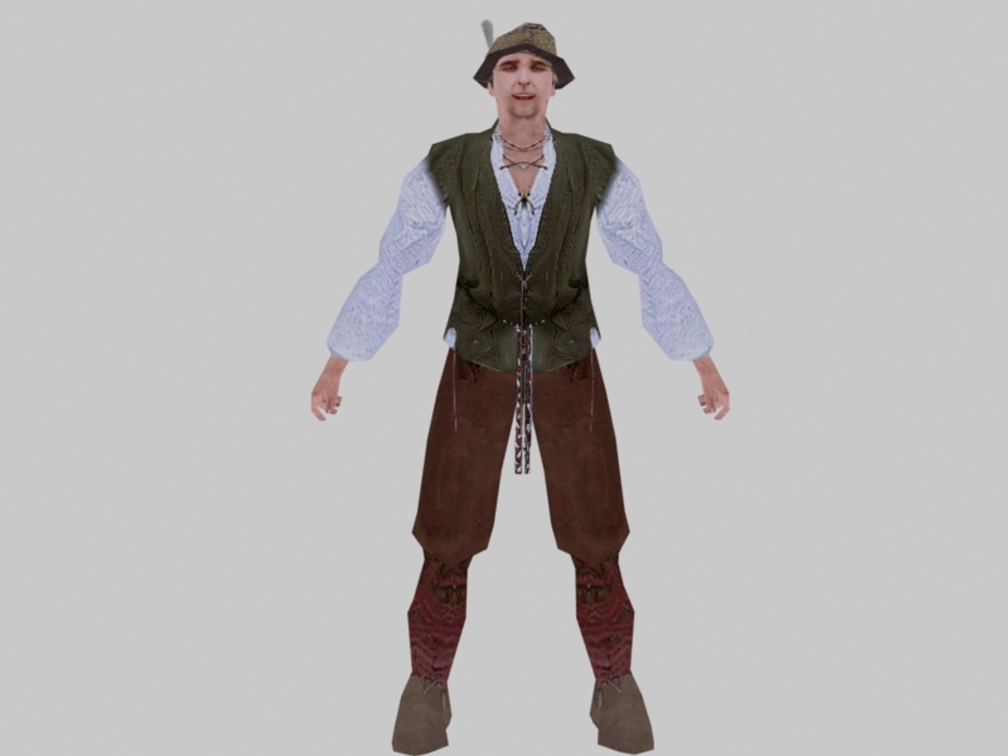 3d Model Ready Human Peasant