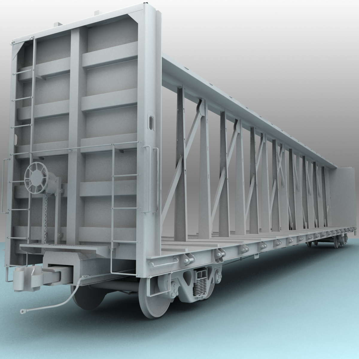 3d model f483 centerbeam rails bnsf