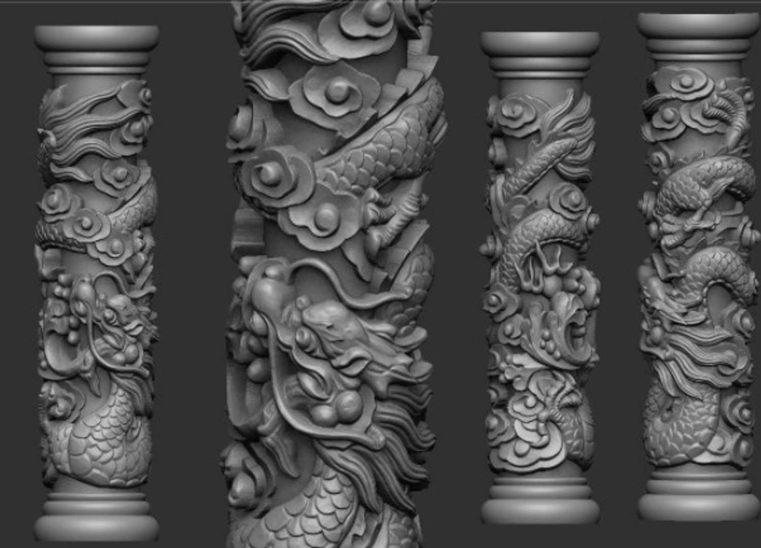 Dragon Pillar 3D Model - TurboSquid 1610538