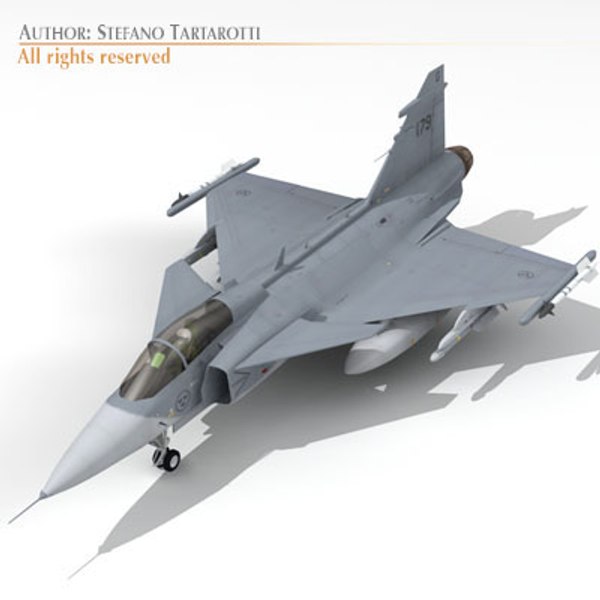 saab jas 39 gripen 3d model
