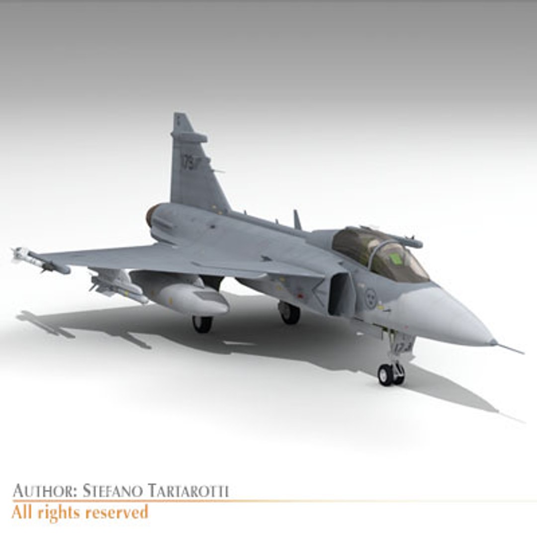Saab Jas 39 Gripen 3d Model