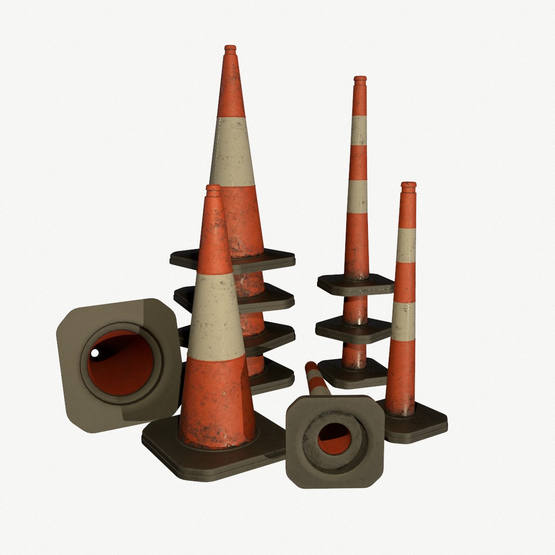 Game-Ready Traffic Cones Model - TurboSquid 1718337