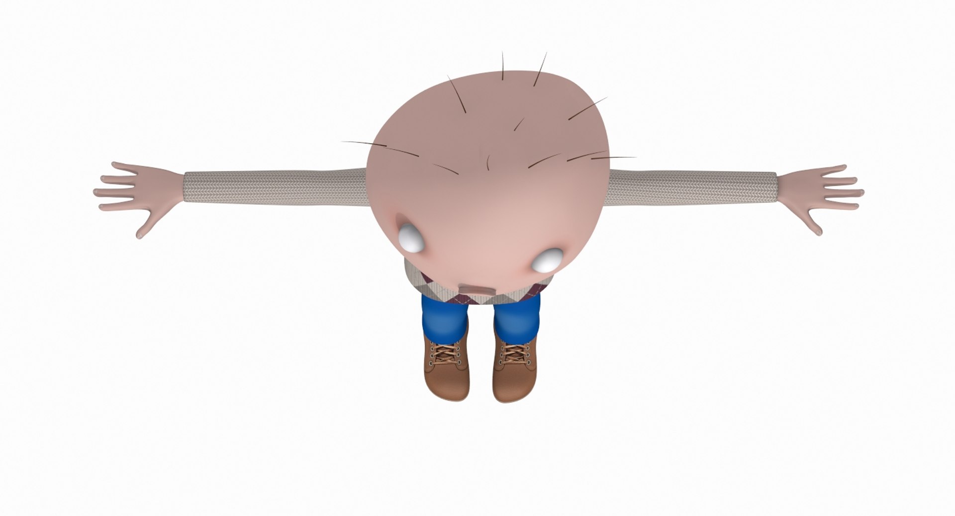 Funny Cartoon Father 3D - TurboSquid 1266196