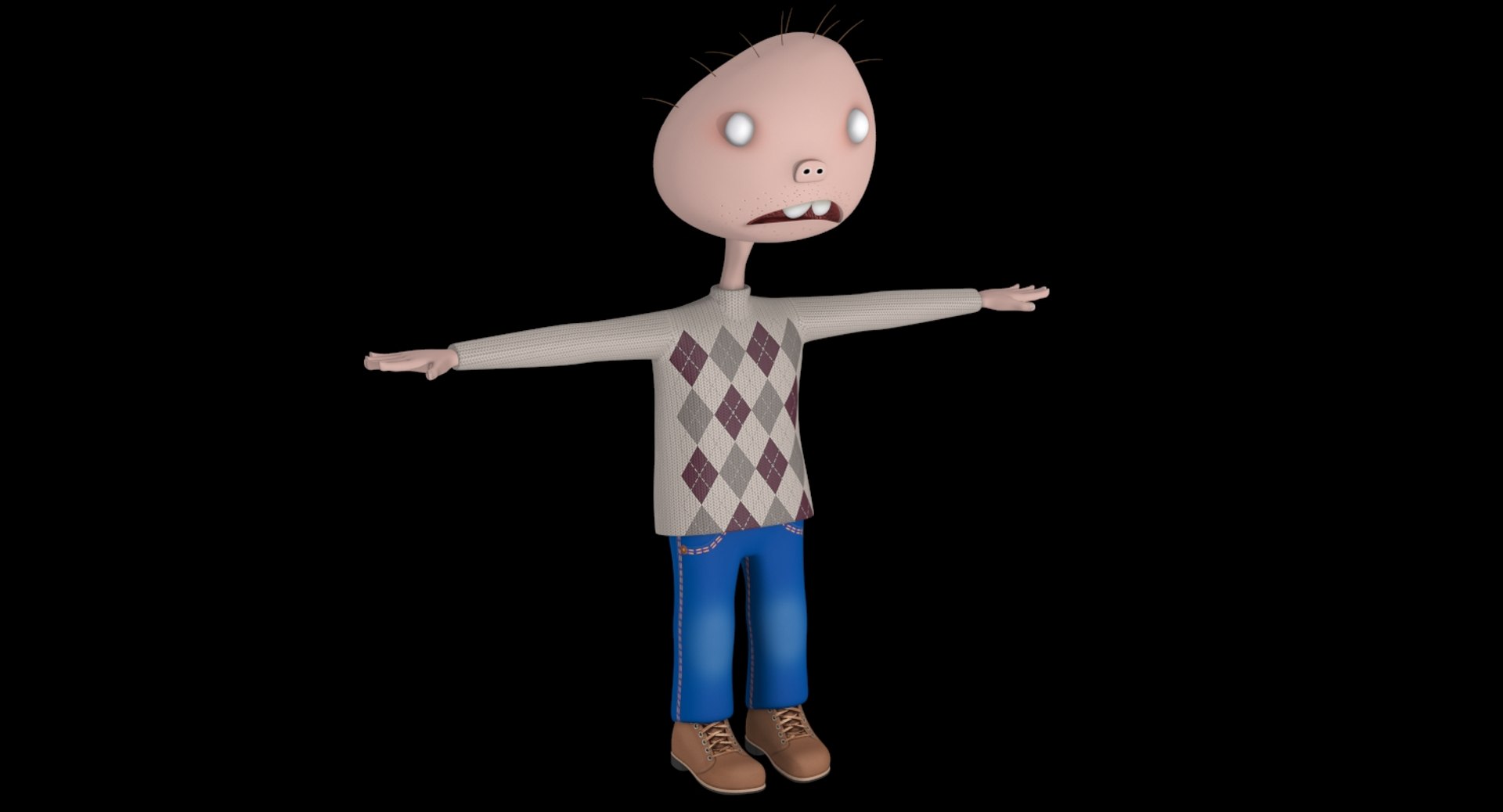 Funny Cartoon Father 3D - TurboSquid 1266196