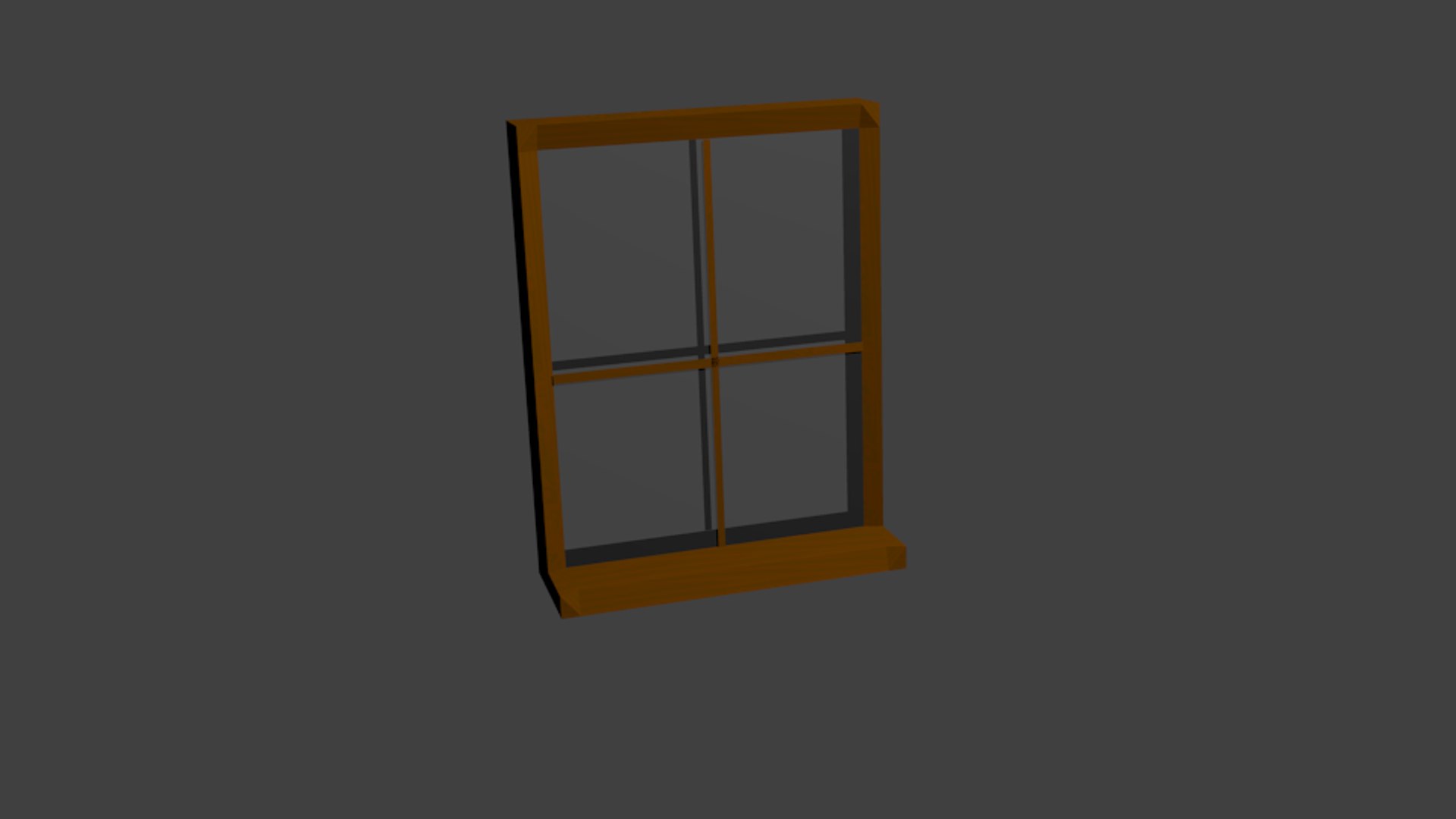 Wood Pane Window 3d 3ds