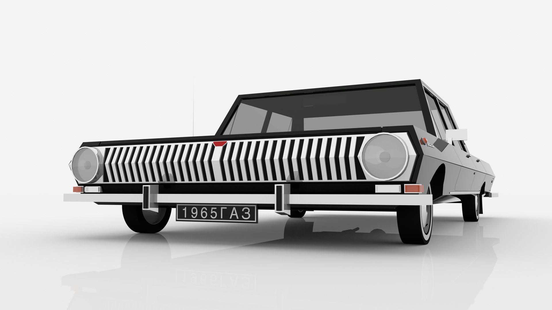 3D Cartoon Car GAZ 24 From USSR Model - TurboSquid 1796539