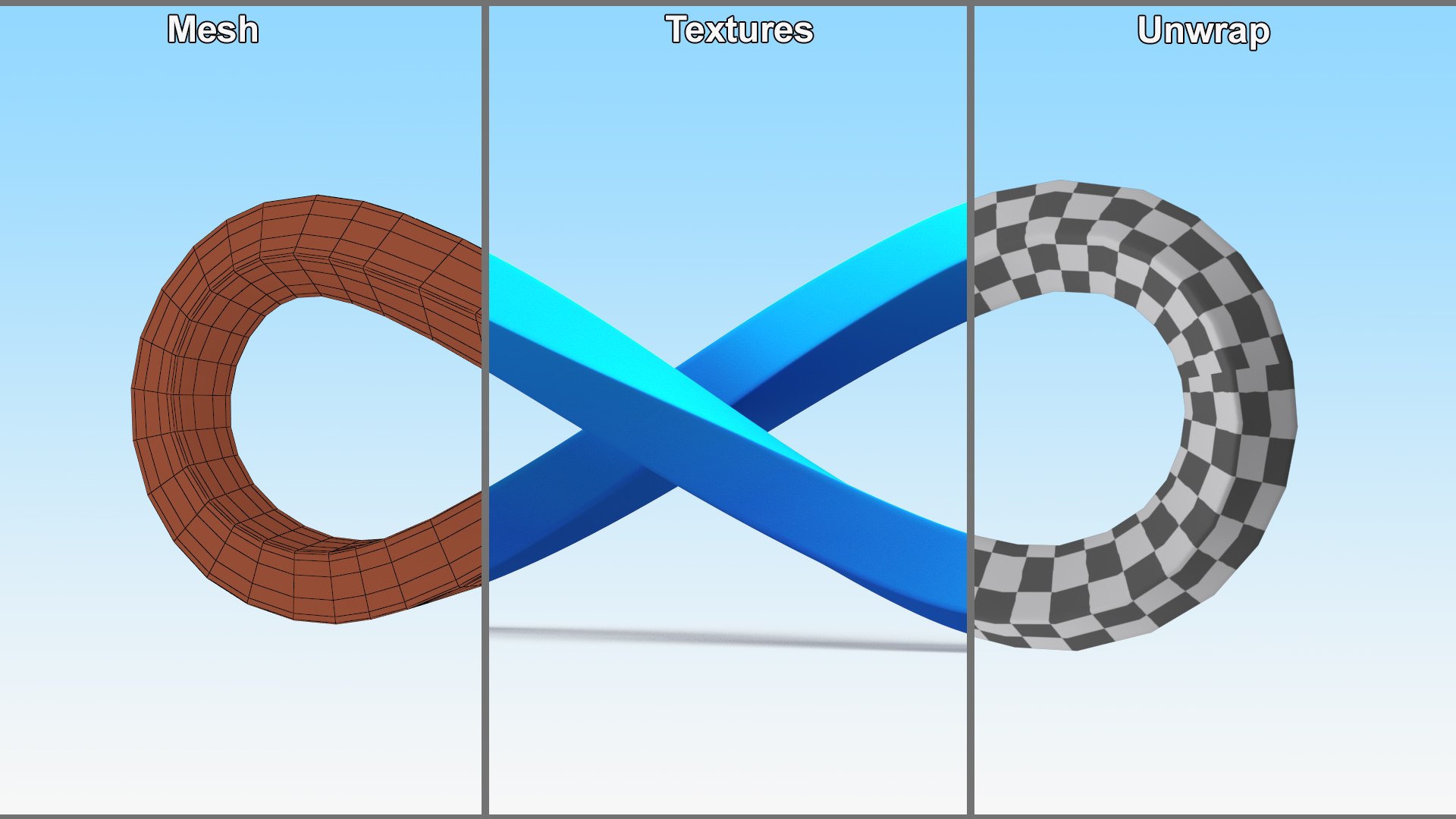 3D Eternity Loop Blue - TurboSquid 2229935