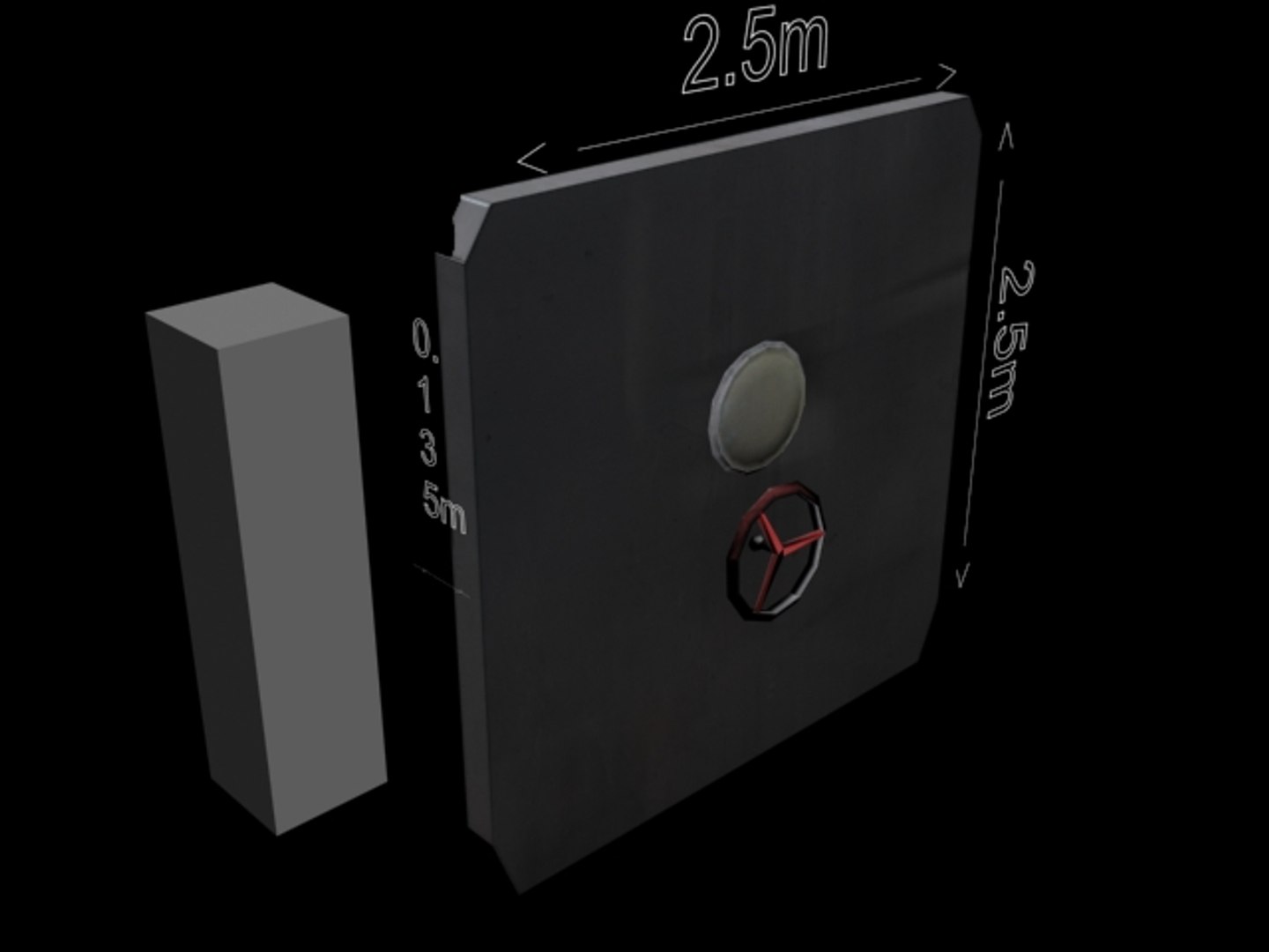 3d Metal Blast Door Model