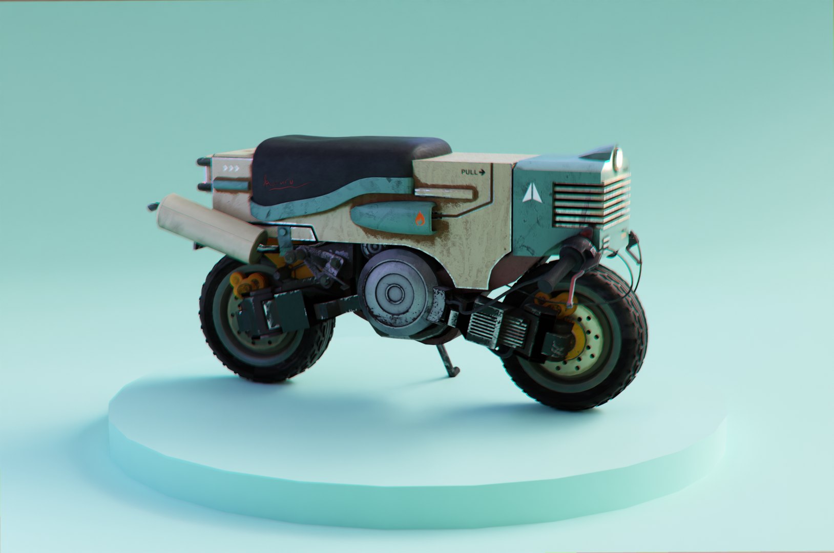 Cyberpunk Moped Vehicle 3D - TurboSquid 1993989