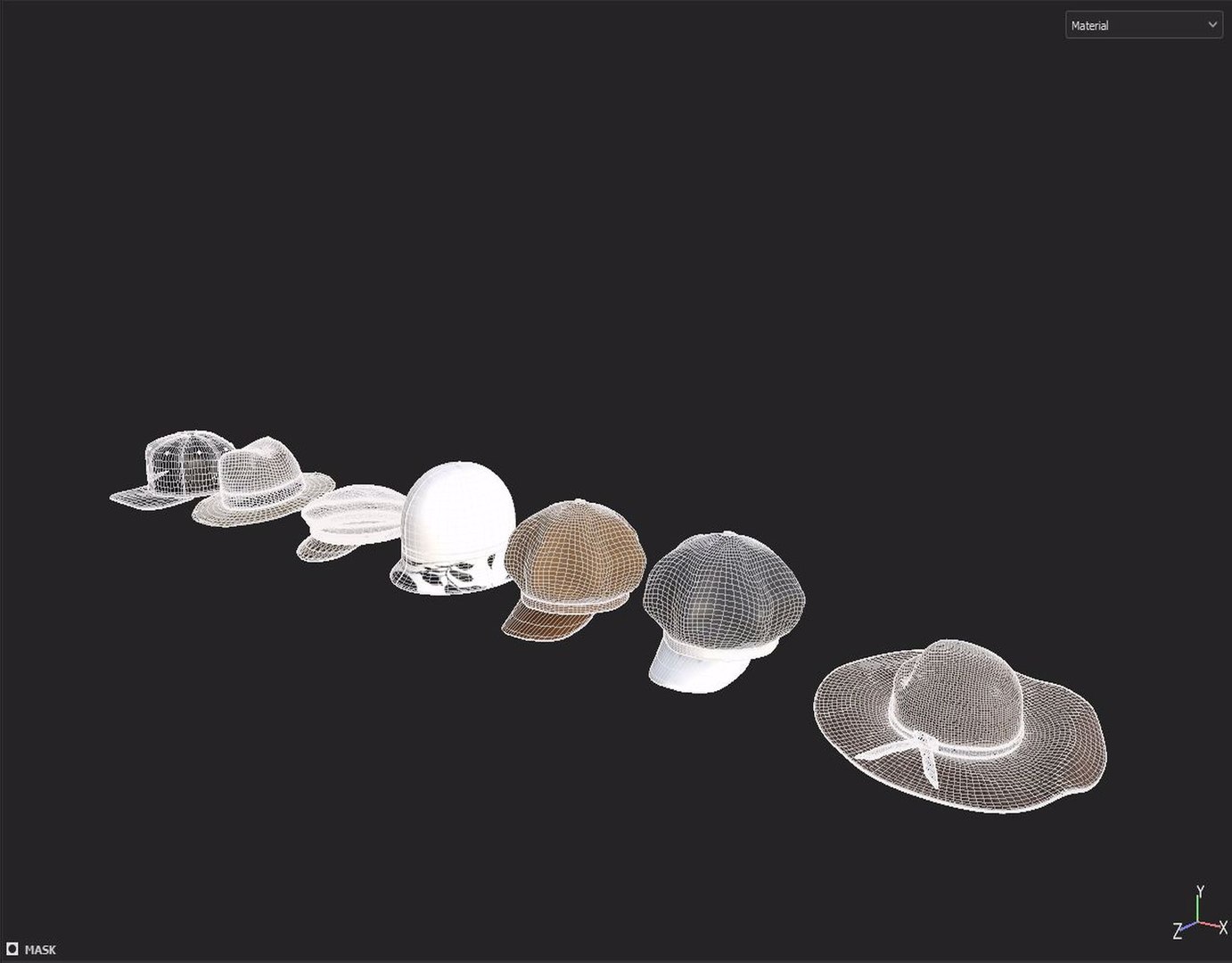3D Hat Collection-01 - TurboSquid 2044417