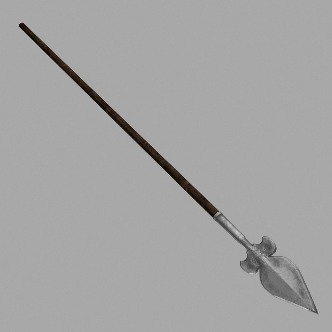 3d Old Worn French Polearm Model