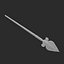 3d Old Worn French Polearm Model
