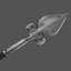 3d Old Worn French Polearm Model