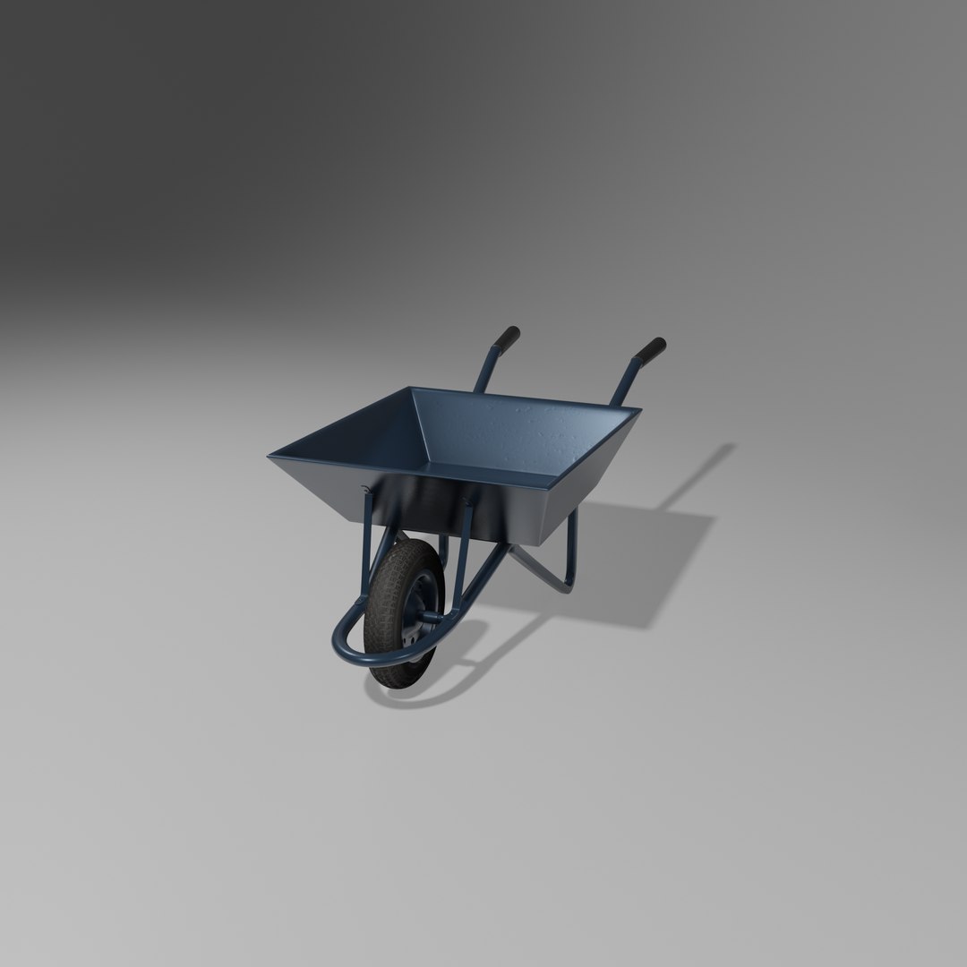 3D Wheelbarrow Pushcart Wheel - TurboSquid 1585227