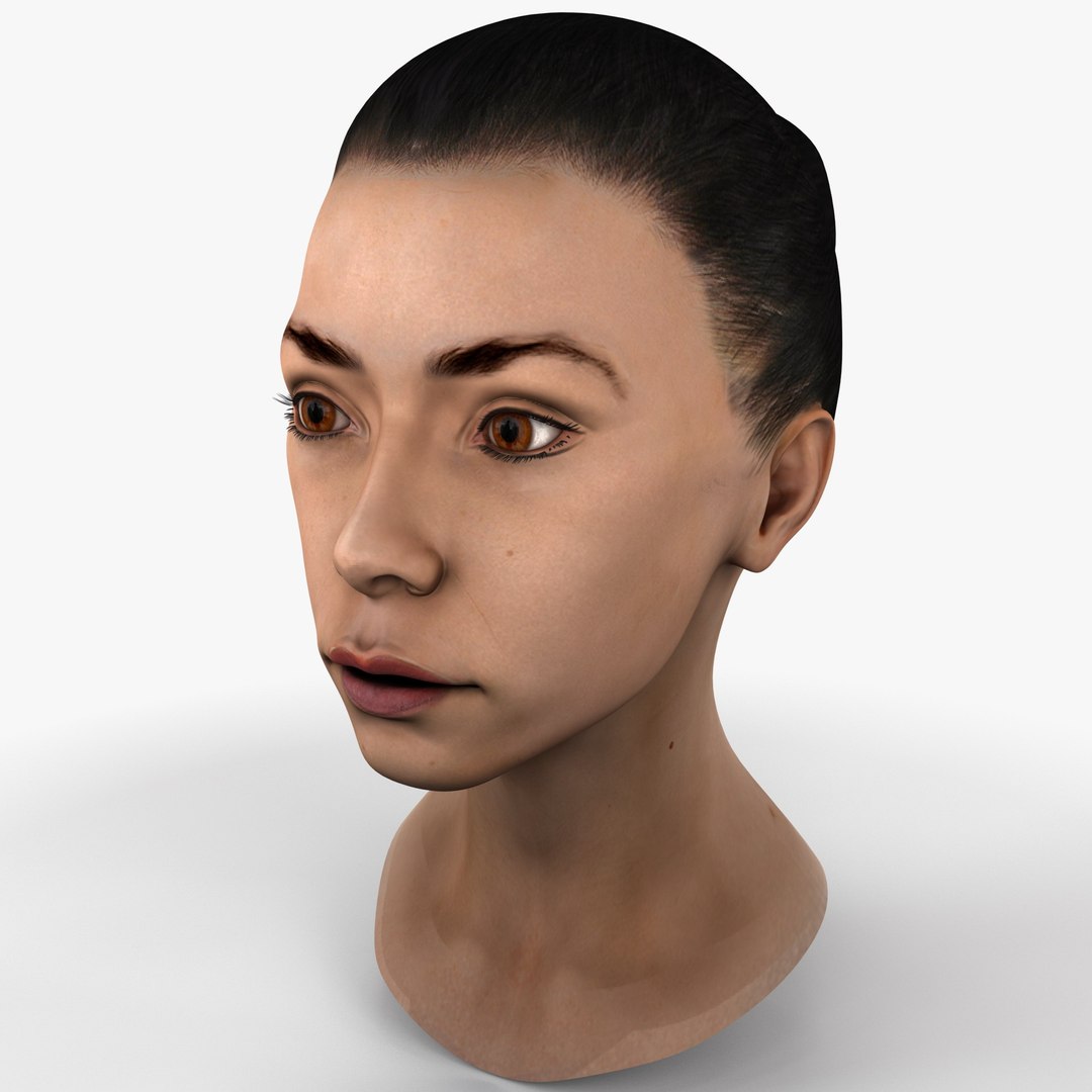 Female Head 3d Model