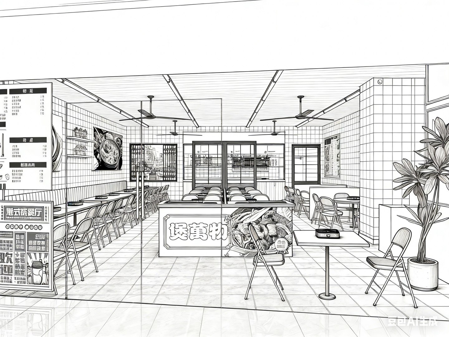 Fast Food Restaurant Model - TurboSquid 2520652