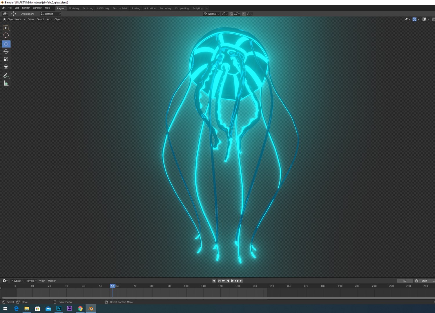 Jellyfish Glow Fish 3D - TurboSquid 1572123