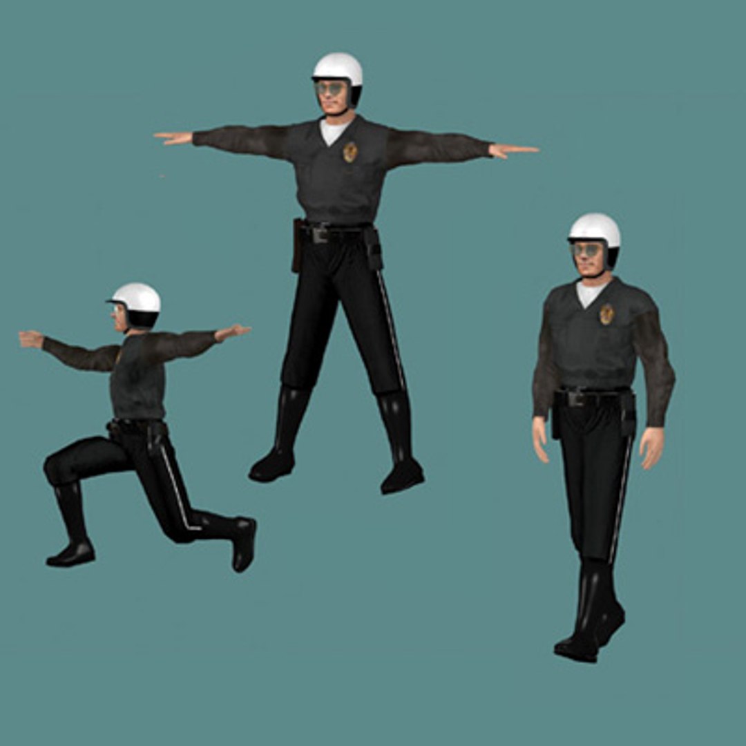 3ds Max Human Cop Police