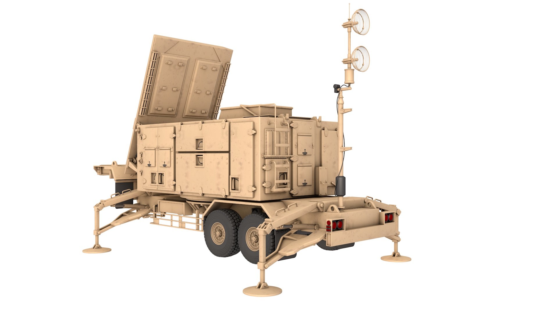 Patriot AN MPQ53 Radar Set Desert 3D model - TurboSquid 2077628