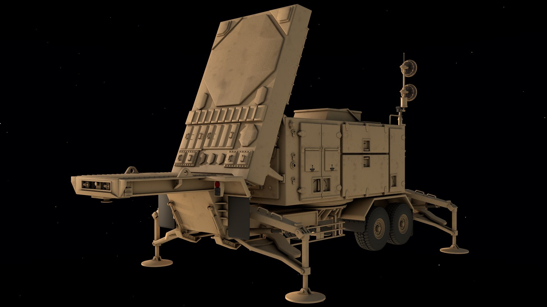 Patriot AN MPQ53 Radar Set Desert 3D model - TurboSquid 2077628
