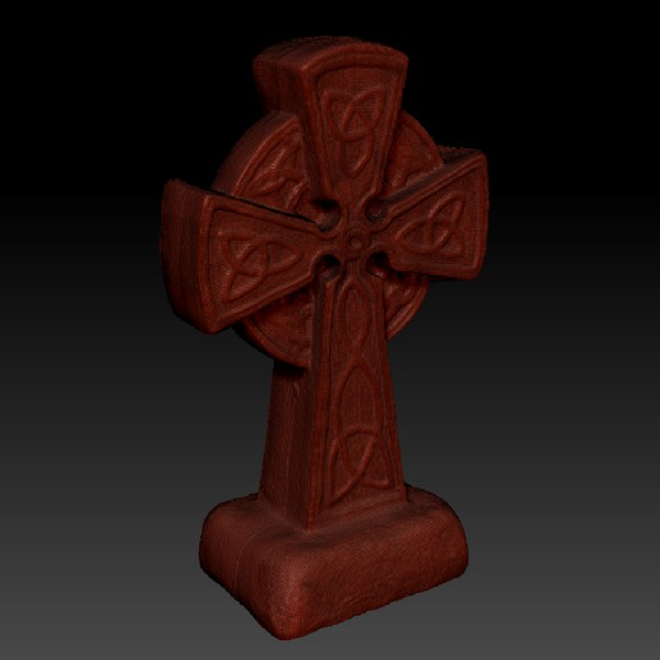 stylized cemetery cross halloween 3d model