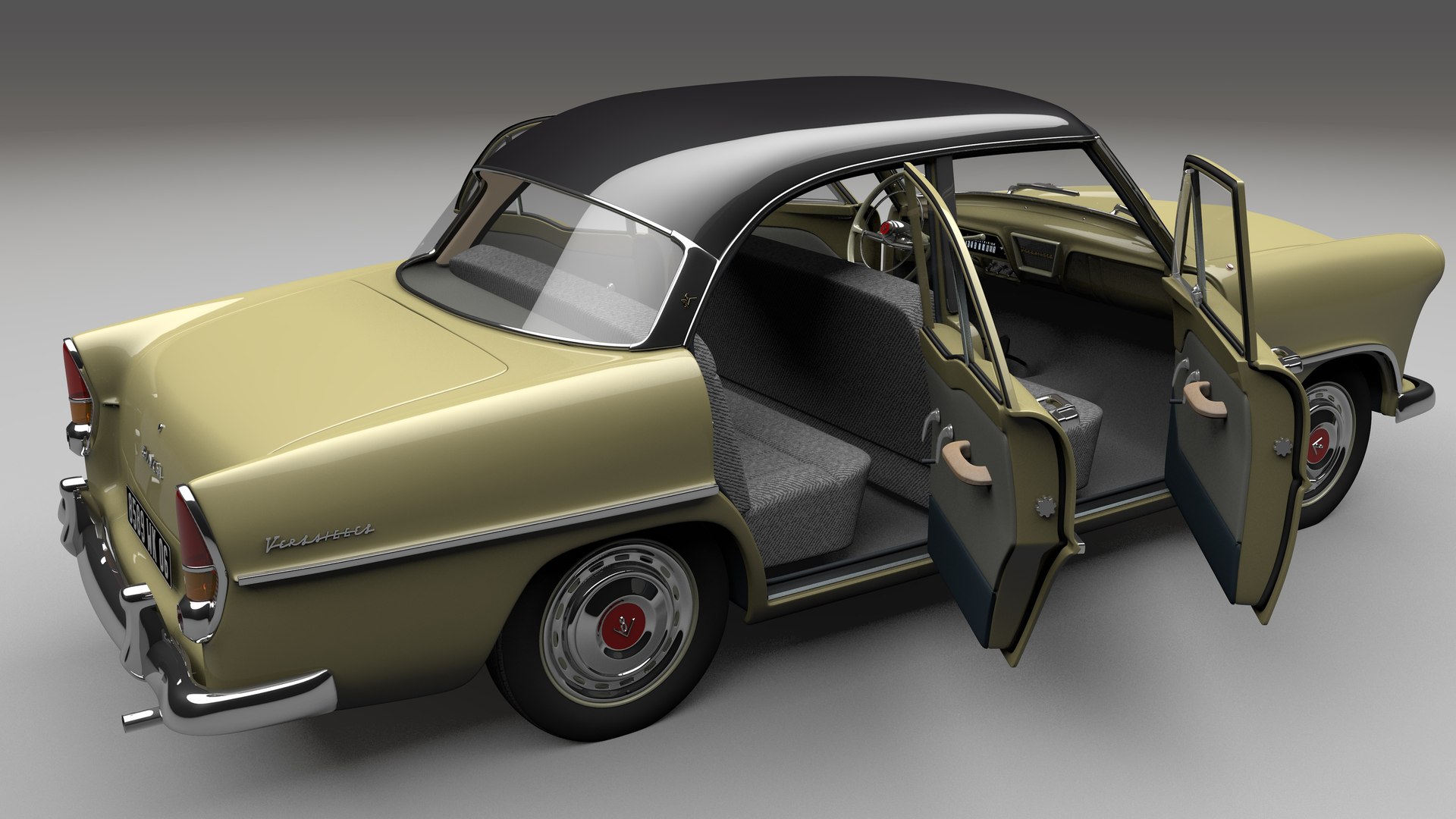 Versailles 1956 Simca Model - TurboSquid 1479212
