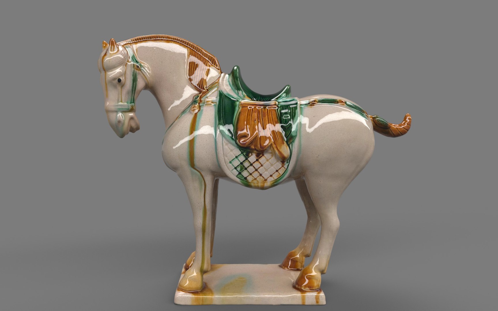 Tang Sancai Ceramic Horse Model - TurboSquid 2035156