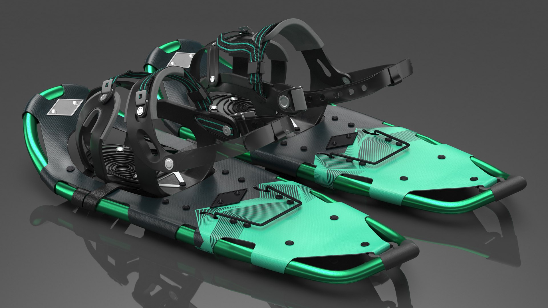 3D All Terrain Snow Shoes Green - TurboSquid 2146518