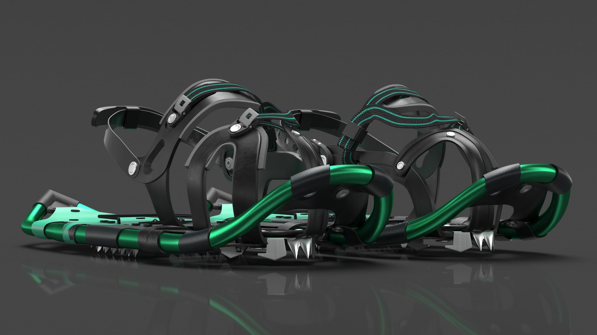3D All Terrain Snow Shoes Green - TurboSquid 2146518