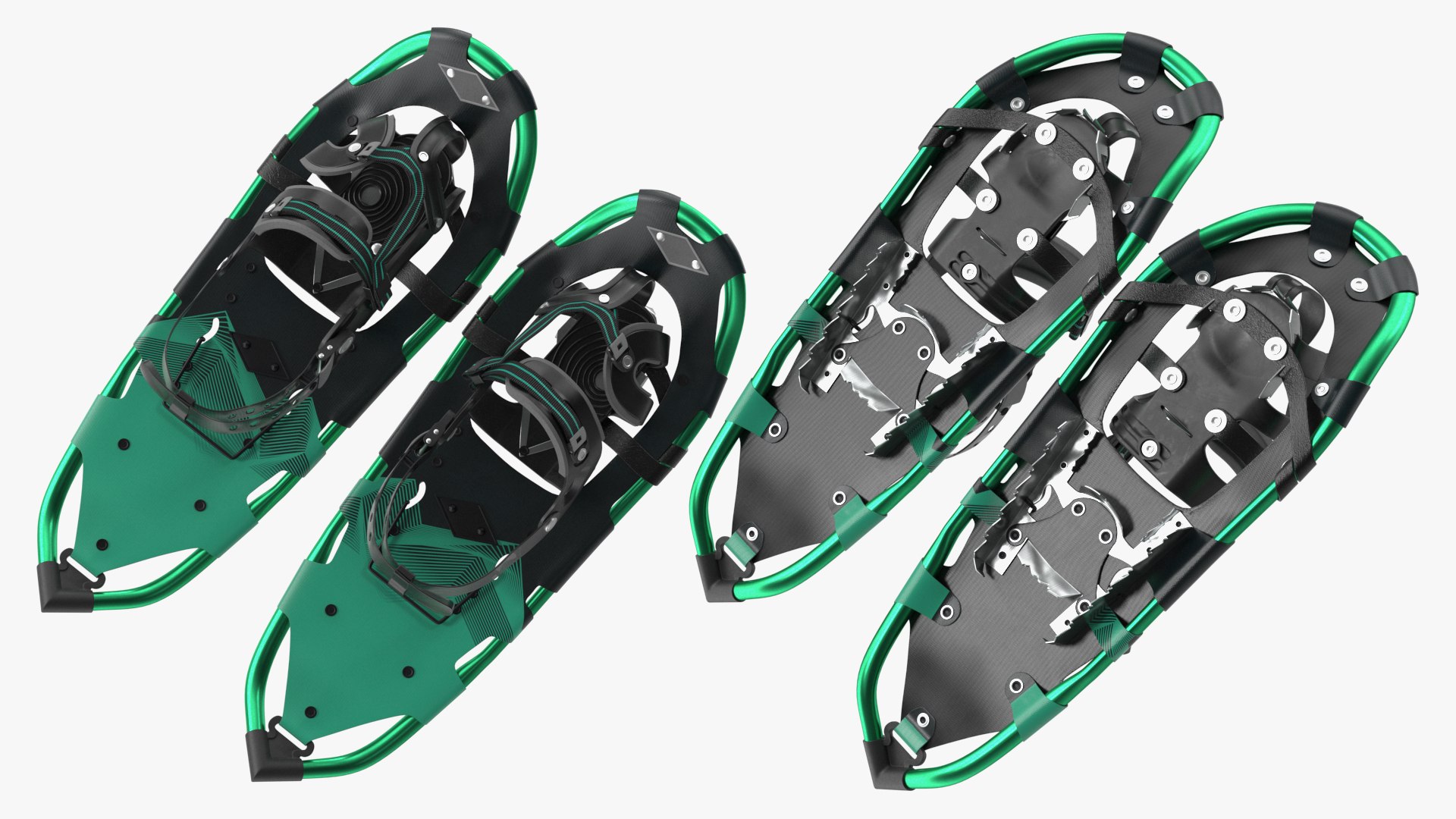 3D All Terrain Snow Shoes Green - TurboSquid 2146518