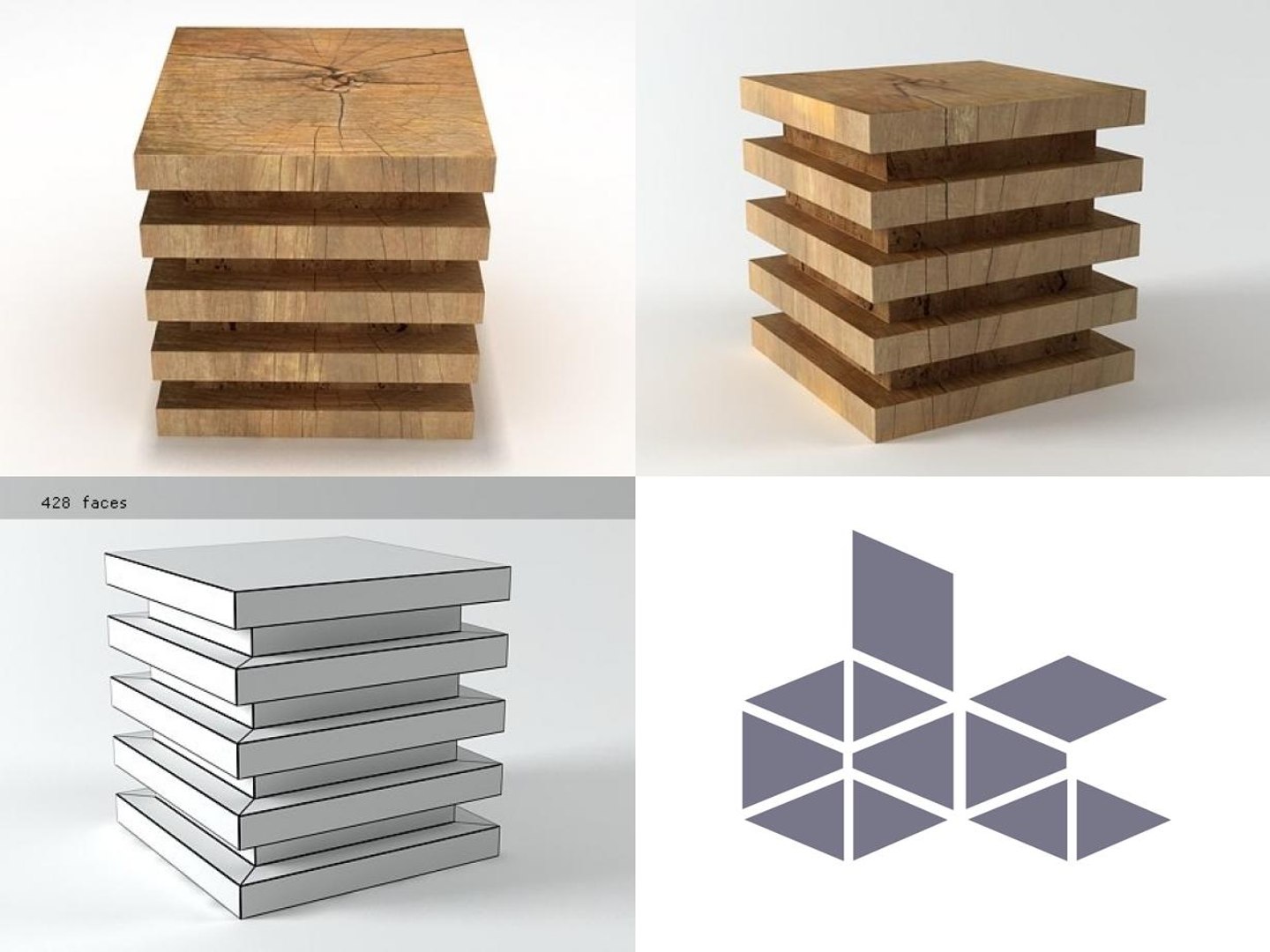 Ridge Square 3D Model - TurboSquid 1185029