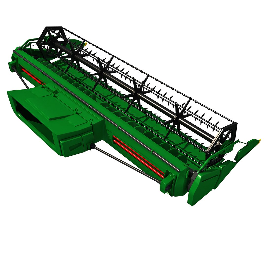 Combine Threshing Machine 3d Model