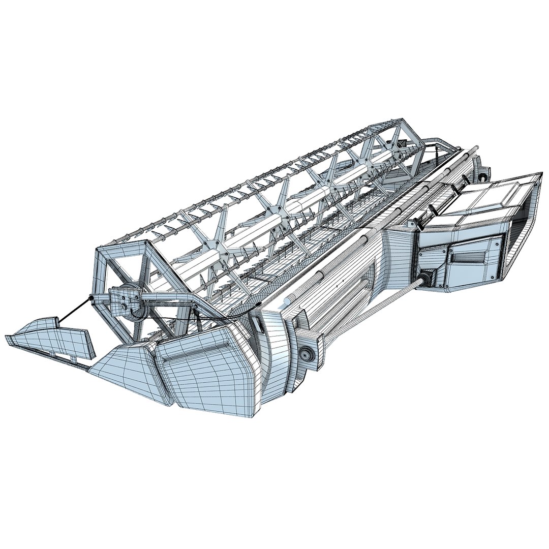 Combine Threshing Machine 3d Model