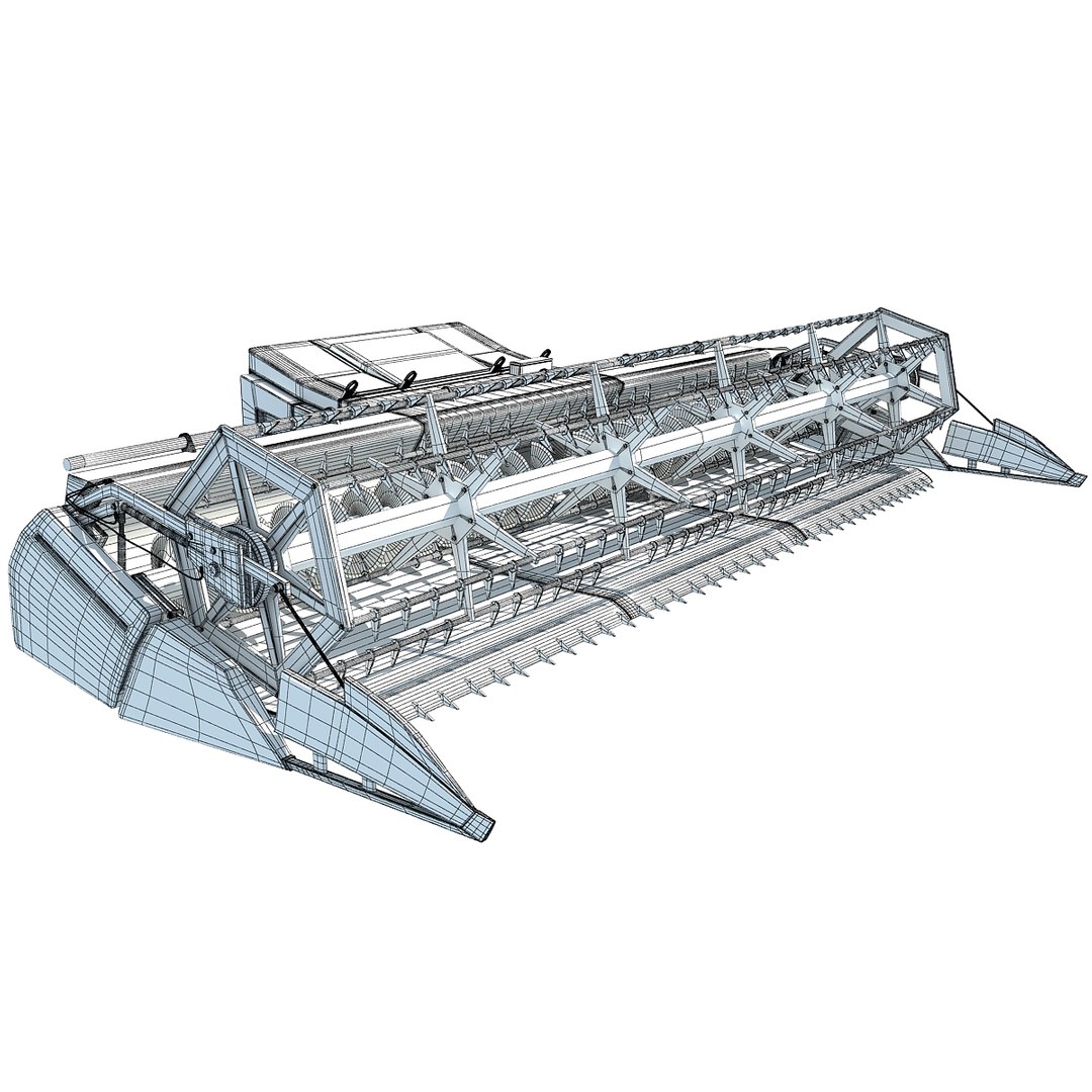 Combine Threshing Machine 3d Model