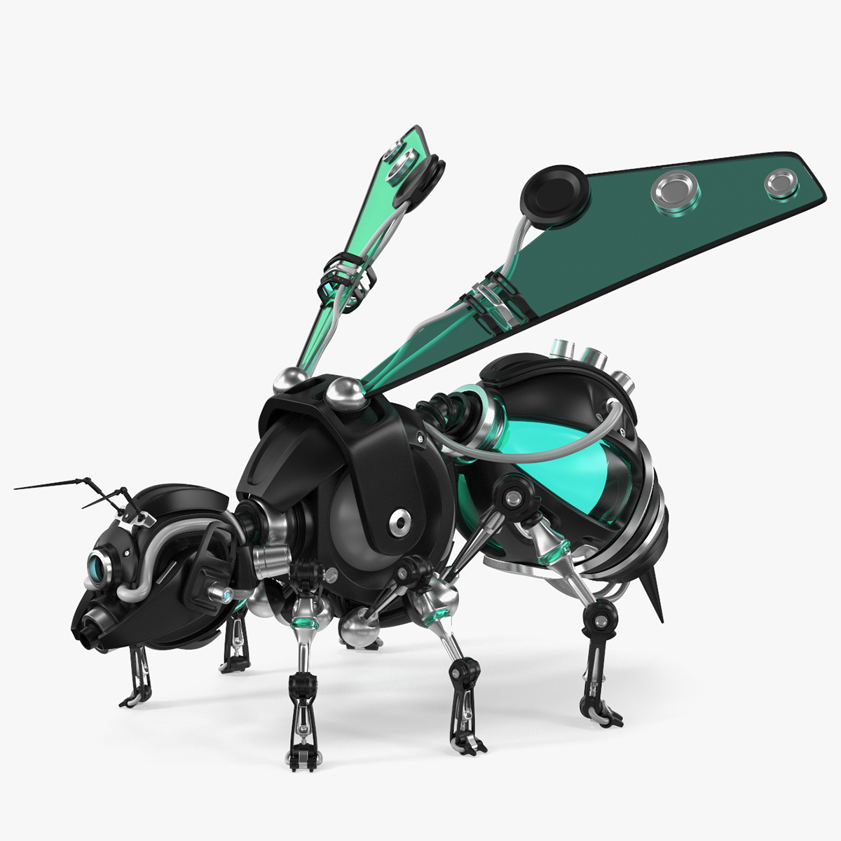 modelo 3d Robot Bee Black preparado para Cinema 4D - TurboSquid 1882812